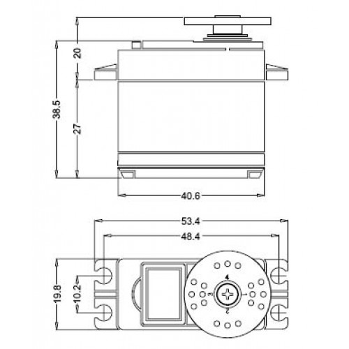 360 Degree Continuous Rotation Digital Servo (DM-S0306D) - X2 Robotics ...