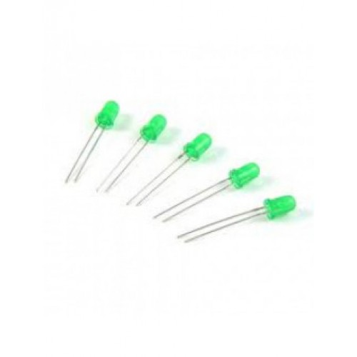 Basic 5mm LED Green (Pack of 5) - X2 Robotics in Canada